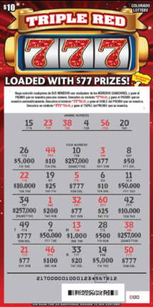 Triple Red 777 | Scratch | Colorado Lottery