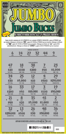 Jumbo Jumbo Bucks | Scratch | Colorado Lottery