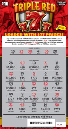 Triple Red 777 | Scratch | Colorado Lottery