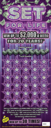 $20 Set For Life | Scratch | Colorado Lottery